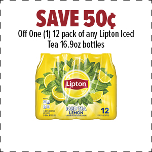 Get Offer | SAVE 50¢ Off One (1) 12 pack of any Lipton Iced Tea 16.9oz ...