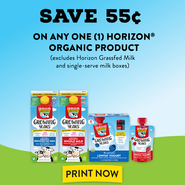 Get Offer | SAVE 55¢ ON ANY ONE (1) HORIZON® ORGANIC PRODUCT (excludes ...